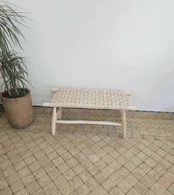 Moroccan Bench With Leather by Etsy | ufurnish.com