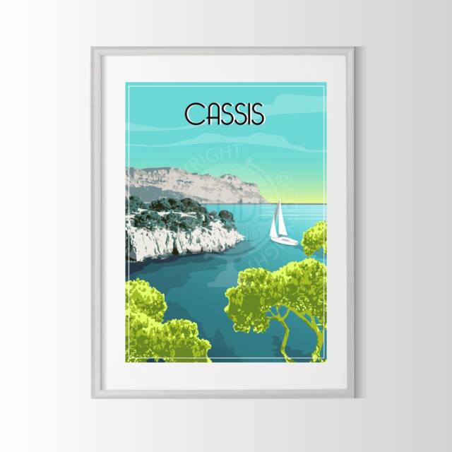 Cassis Poster, The Calanques, Poster City Of France, Gift by Etsy ...