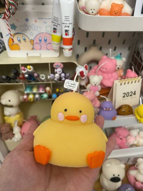 Chubby Ducky Candle - Pastel Home Decor Desk Buddy, Indie Kids, Kawaii ...