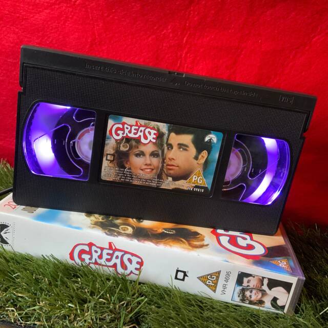 Retro Vhs Lamp Grease Original Night Light Table Lamp, 70S Movie. Order ...
