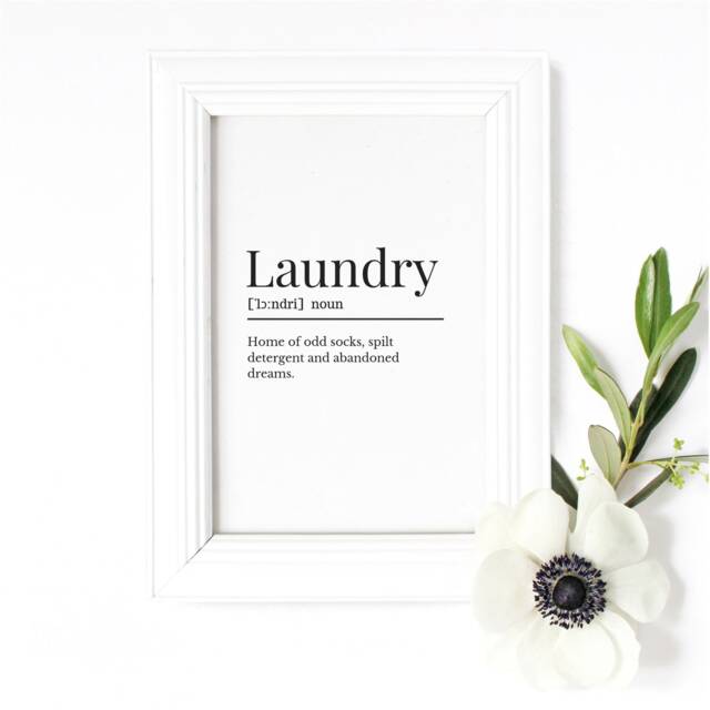 Laundry Definition Print in A4 Or A5 Size by Etsy | ufurnish.com