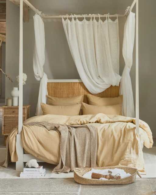 Sandy Beige Linen Duvet Cover Set - 3 Piece Queen King Bedding ...