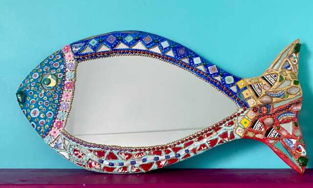 Mirrors Mosaic Painting Fish Art Wall Transform Any Space Of Your Home ...