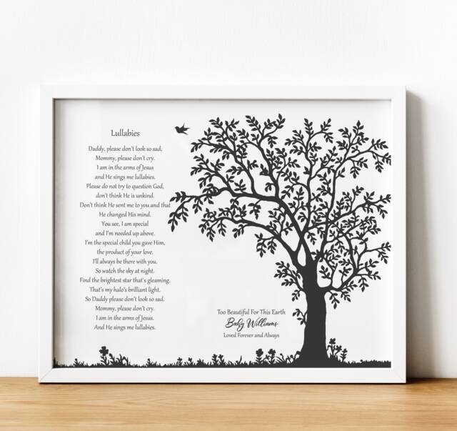 Sentimental Miscarriage Gift For Parents, Thoughtful Custom Poem Print ...