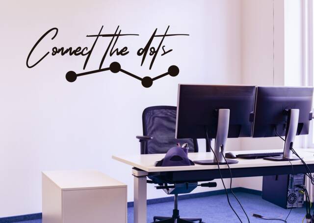 Connect The Dots - Vinyl Wall Decal, Waiting Room Decoration, Custom ...