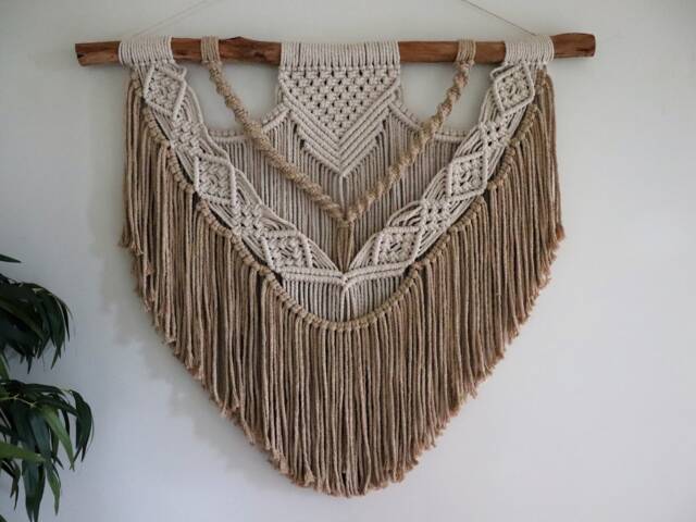 Choose Any Colours, 2 Tone Large Macrame Wall Hanging, Multi Coloured ...