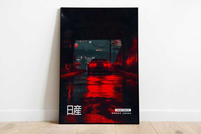 Vintage Nissan 300Zx Z31 Poster - Retro Jdm Night Street Print A3 A2 A1 ...