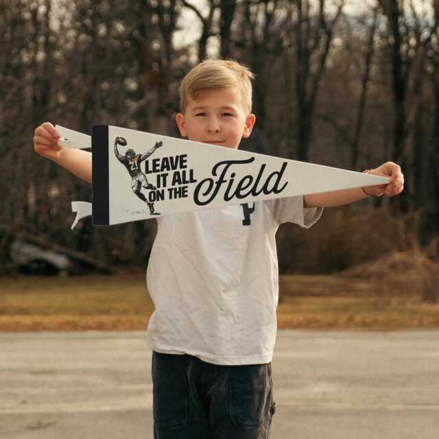 Football Leave It All On The Field Felt Pennant - Vintage Banner, Kids ...