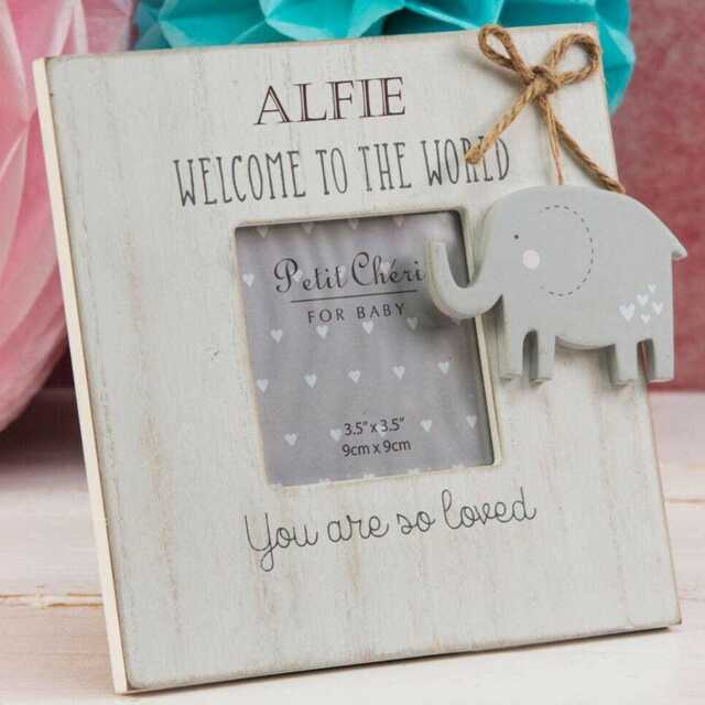 Personalised Baby Photo Frame Welcome To The World New Born Gift ...