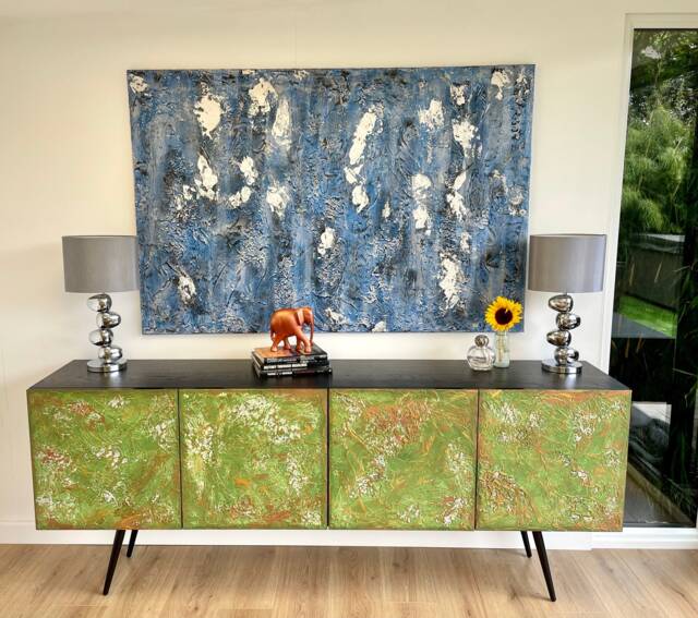Mid Century Modern Credenza, Sideboard, Tv Stand, Long Console 200cm by ...