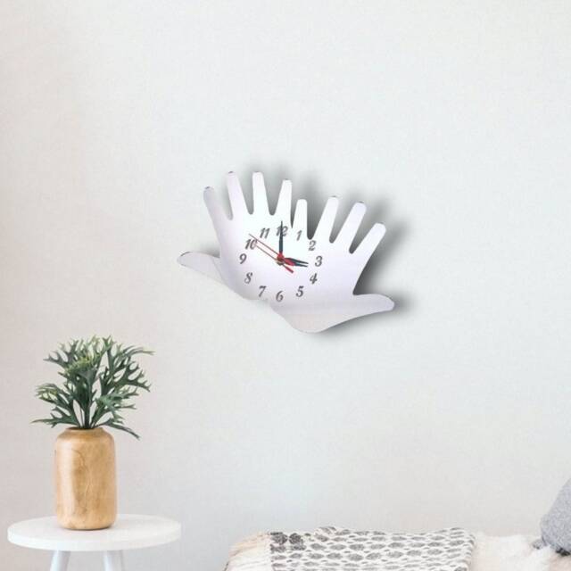 Pair Of Hands Acrylic Clock - Many Colours Available - Bespoke Shapes ...