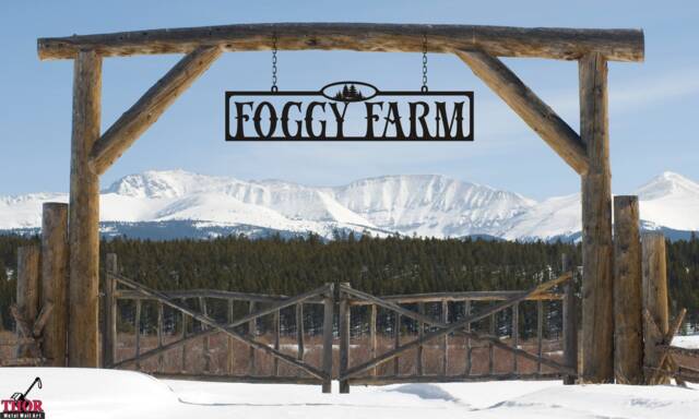 Farm Sign Metal, Custom Signs, Farmhouse Sign, Ranch Entrance Large ...