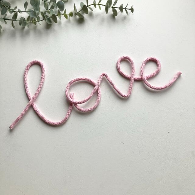 Love Sign For Nursery, Kids Room, Bedroom, Couple , Wooly Words, Wire ...
