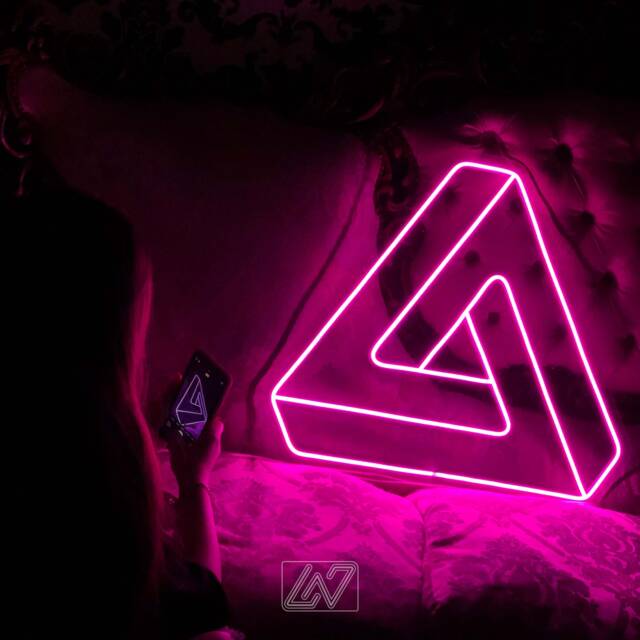 Infinity Triangle - Led Neon Sign, Interior Decor, Room Decor, Wall ...