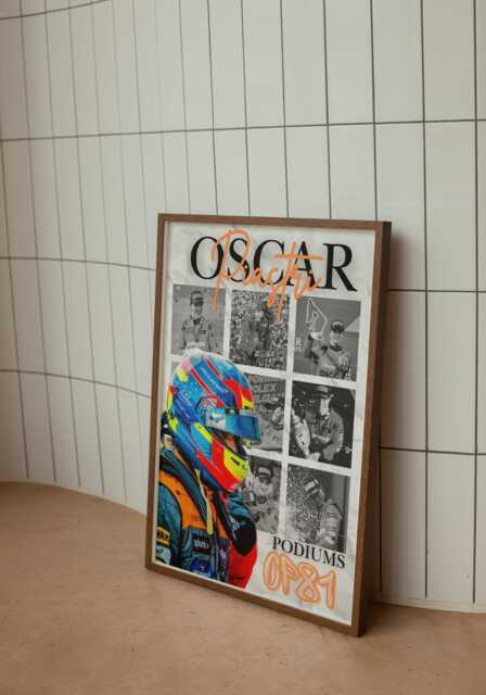 Oscar Piastri F1 Podium Print Mclaren Racing Poster by Etsy | ufurnish.com