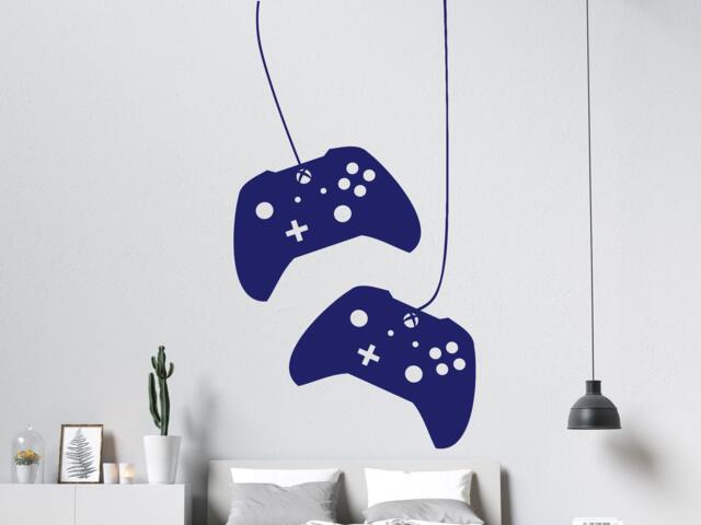 Gamer Wall Decal Video Games Sticker Controller Gaming Room Decor ...