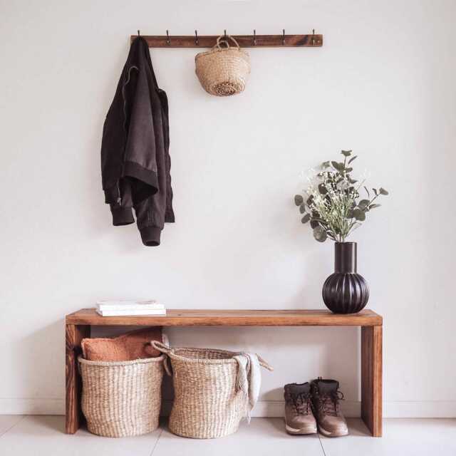 Rustic Entryway Bench - Shoe Storage Bench, Seat, Entry Timber by Etsy ...