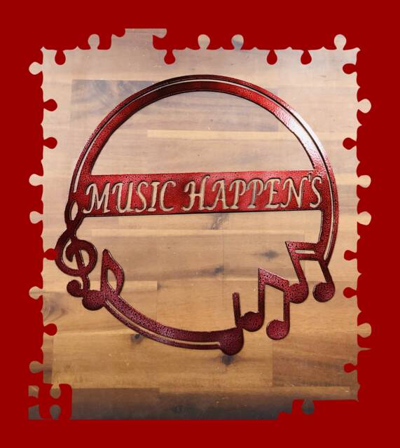 Musical Note Monogram, Personalized Music Notes Metal Sign, Teacher ...