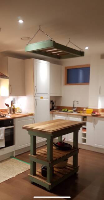 Bespoke Kitchen Island Solid Pine Top, Custom Color by Etsy | ufurnish.com