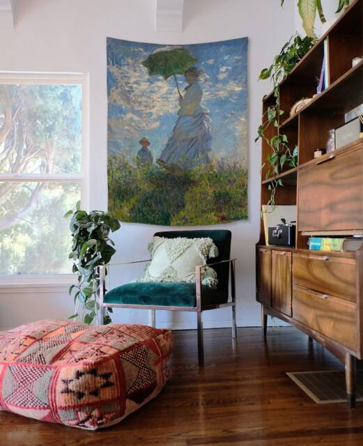 Woman With A Parasol - Madame Monet & Her Son Tapestry, Claude Wall Art by Etsy | ufurnish.com