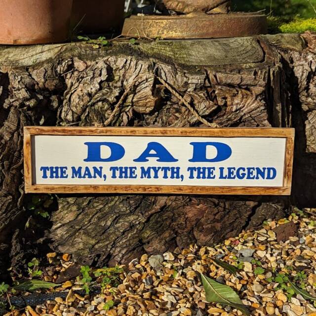 Sign Dad The Man Myth Legend Wooden Wall Hanging by Etsy | ufurnish.com
