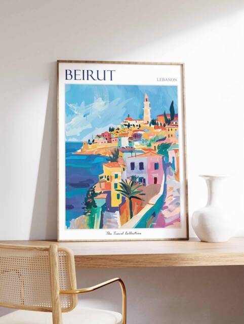 Beirut Poster, Travel Print, Tropical Decor, Sea Wall Art, Lebanese ...