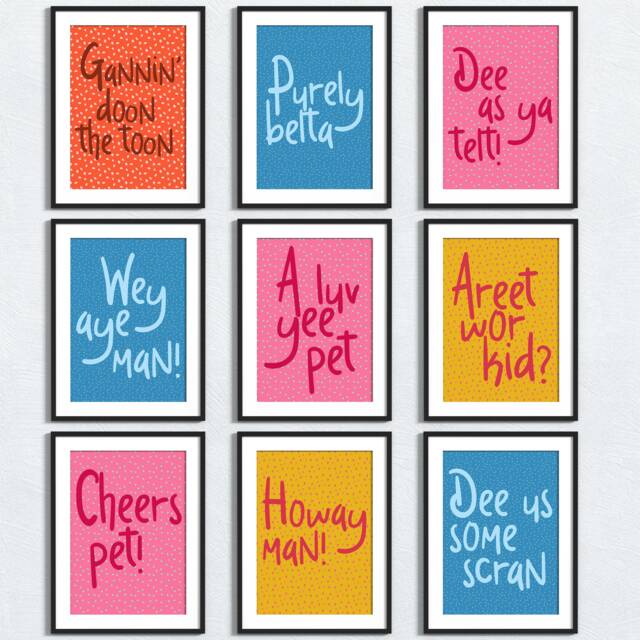Geordie Dialect, Phrases, Sayings Print, Wall Art, Decor Howay Man ...