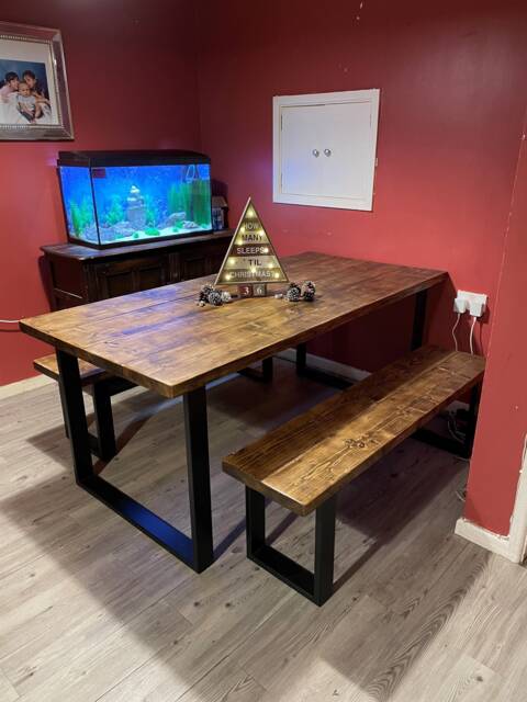 Dining Table Bench Combo/ Set Choose Size 1 Or 2 Benches Colour Style ...