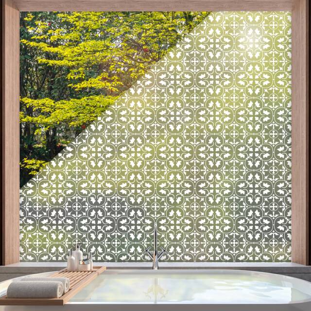 Moroccan Patterned Window Film - Privacy Frosted Panel Sticker Dizzy ...