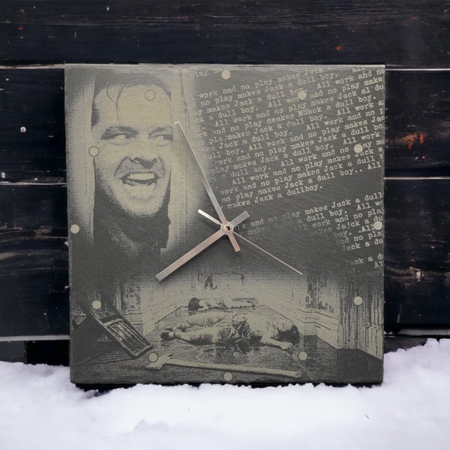 The Shining Inspired Slate Clock With Acrylic Stand by Etsy | ufurnish.com