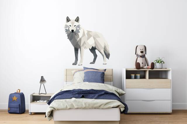 Wolf Wall Sticker - Geometric Art Decal Thevinylcreations by Etsy ...
