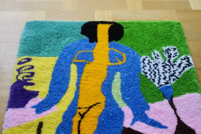 Matisse Painting Inspired Multicolour Woman Scene Handmade Tufted Rug ...