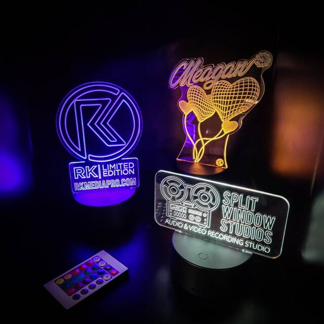 Led Light Up Display/Sign, Custom Night Light, Desk Lamp, Sign, Office ...