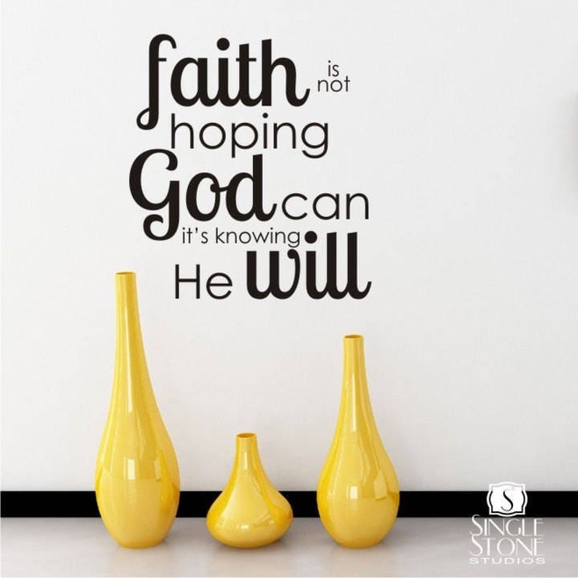 Faith Is Knowing Bible Verse Wall Decal - Home Decor by Etsy | ufurnish.com