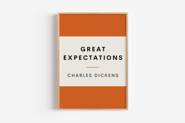 Vintage Book Cover Poster - Great Expectations Charles Dickens Classic ...