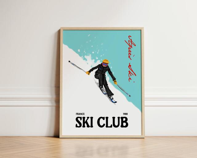 Apr??s Ski Club Print, Apres Skiing Wall Art, Cabin, Winter Decor ...