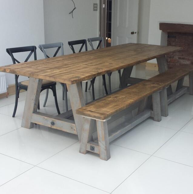 Large Rustic Reclaimed Dining Table Made To Order by Etsy | ufurnish.com