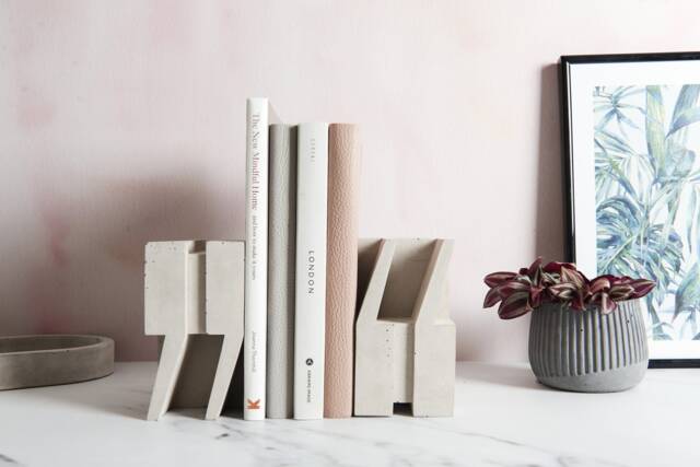 Handmade Concrete Speech Mark Bookends Modern Home Decor by Etsy ...