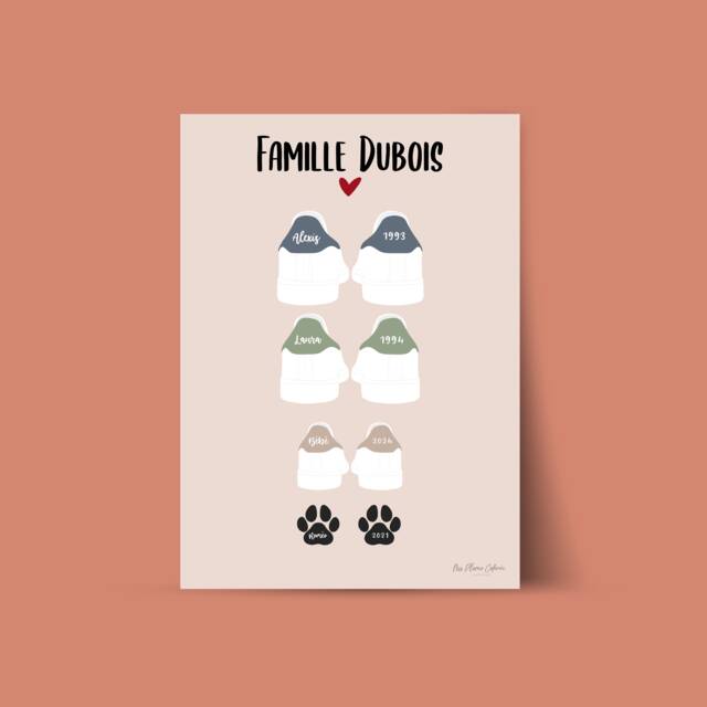 Personalized Family Poster, Personalized Team Illustration, Roommates ...