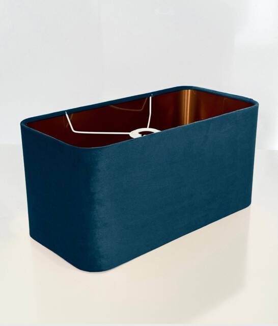New Made To Order Pacific Blue Velvet Lamp Shade & Pendant Light ...