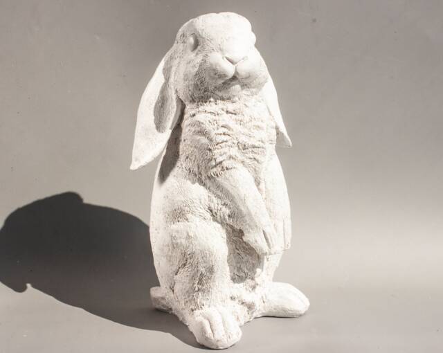 Bunny Statue Unpainted Lop Eared Rabbit Memorial Ready To Paint Garden ...