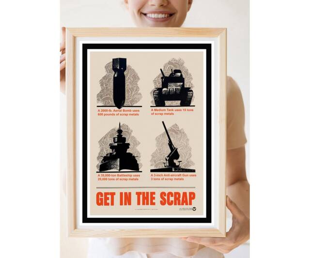 "Reprint Of A Us Ww2 Propaganda Poster - ""Get in The Scrap" by Etsy ...