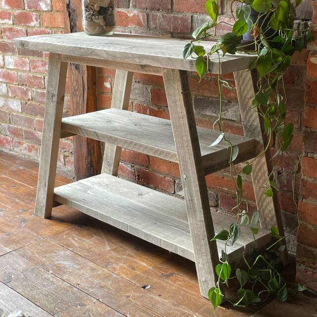 Rustic Reclaimed Solid Wood Small Bookcase, Handmade Custom Furniture ...