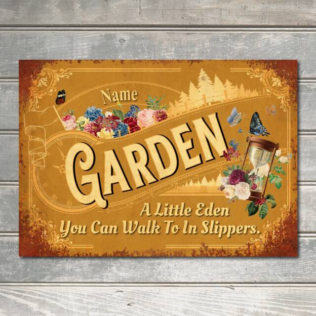 Personalised Garden Sign Metal Outdoor Wall Door Fence Decor Accessory ...