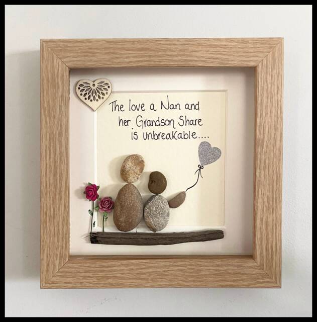 Gran/Nan & Grandson Pebble Art Picture by Etsy | ufurnish.com