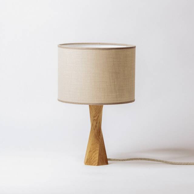 Desk Table Lamp, Wood Bedside Light, Bedroom Tablelamp, Modern Design, Handcrafted Wooden Base ...