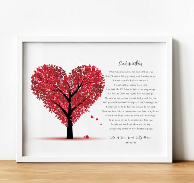 Personalised Godparent Gift, Godfather Gift From Godson, Godmother ...