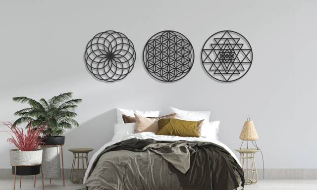 Sacred Geometry Wall Decor, Decoration, Art, Metal Black by Etsy ...