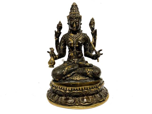 Lakshmi Devi Sri Goddess, Goddess Of Wealth, Bronze Brass Sculpture ...