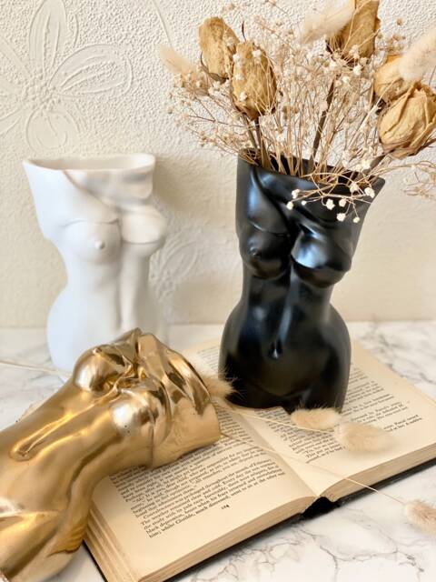 Femalebody Vase, Woman's Body Decorative Vase, Jesmonite Body Shape ...